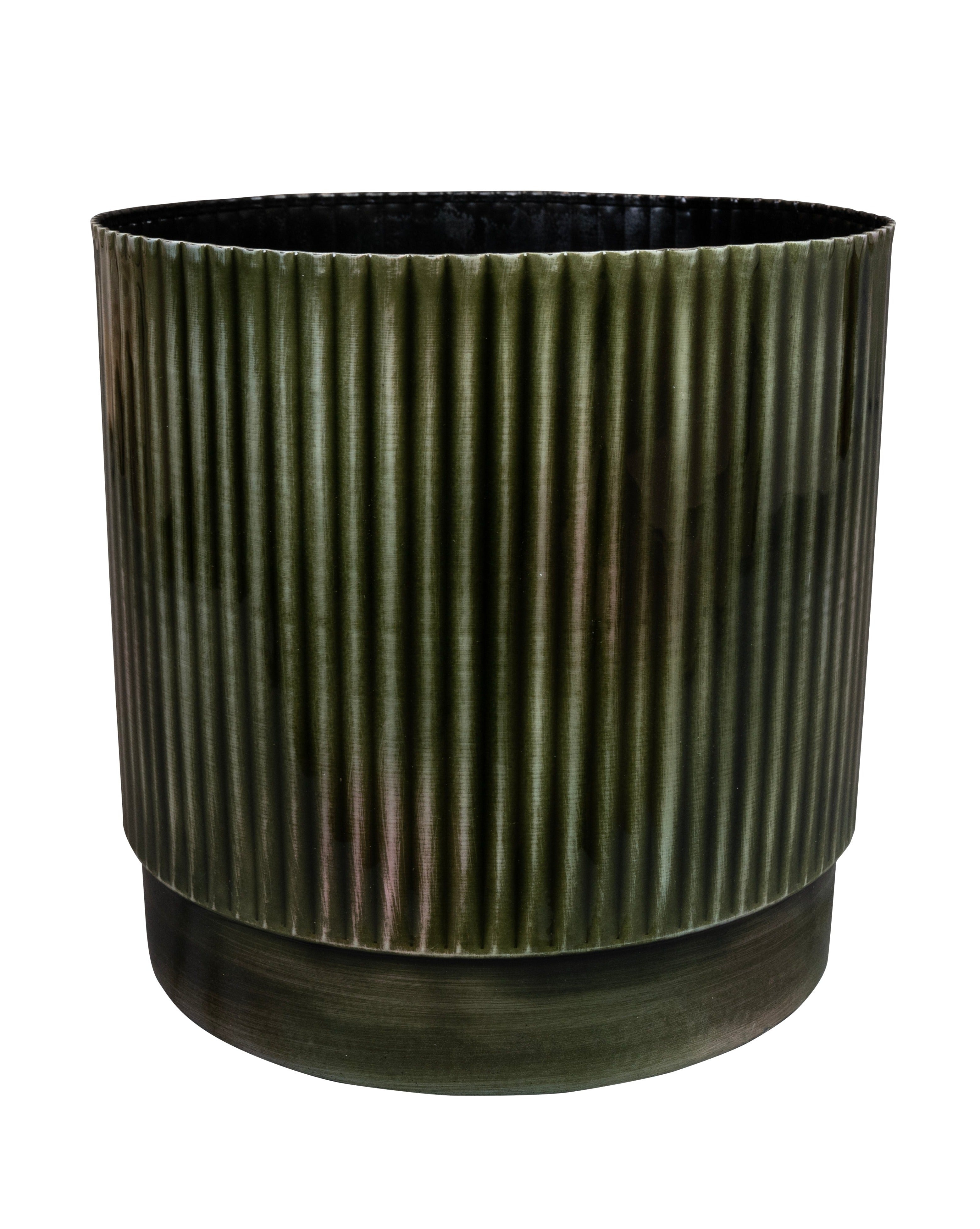 Ridged Metal Planters | Pots & Planters UK – Plant Drop